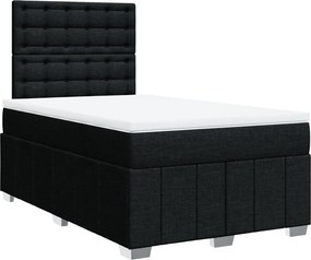 Box spring postel s matrací černá 120x200 cm textil 3293951