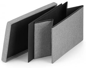 Set čtyř skládacích taburetek, šedá XL (4ks)
