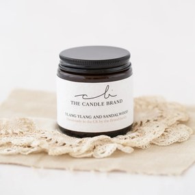 The Candle Brand Vonná svíčka ve skle Ylang Ylang and Sandal wood 100 g, hnědá barva, sklo, kov, vosk