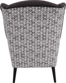Designové křeslo, Velvet látka hnědá / vzor Terra, BELEK
