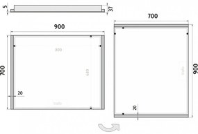 Nimco LED zrcadlo 900x700 ZP 11019