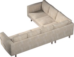 Potah na pohovku IKEA Norsborg rohová 5-místná barva béžová látka pletený vzor, vzorované