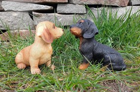 PRODEX IMPORT Zahradní figurka pes jezevčík štěně 15x11 cm