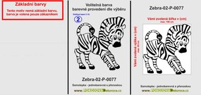 Zebra-02, Dětské samolepky na stěnu