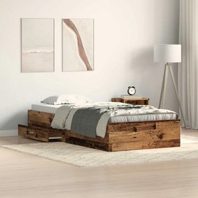 Rám postele Staré dřevo 90 x 190 cm Kompozitní dřevo 3333990
