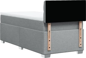 Box spring postel s matrací světle šedá 80 x 200 cm textil 3285722