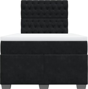 Box spring postel s matrací černá 120 x 200 cm samet 3293190