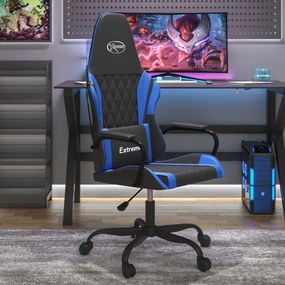 Herní židle černá a modrá umělá kůže 3143775
