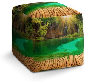 Sablio Taburet Cube Jezírko s vodopádem: 40x40x40 cm