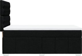 Box spring postel s matrací černá 90x200 cm textil 3293860