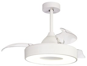 Mantra 8219 Coin Mini, rozvinovací ventilátor se svítidlem a dálk. ovladačem, LED 45W 2700-5000K, bílá, průměr 43/90cm