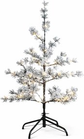 LED svítící stromeček Alfi 90 cm, zasněžený