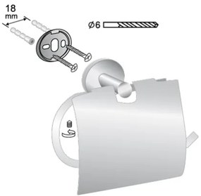 BISK Erga FOR YOU, držák na toaletní papír s krytem, ​​chromová, ERG-01179