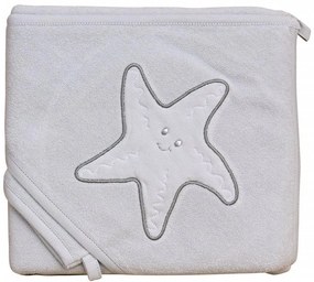 Scarlett Froté ručník - hvězda s kapucí Šedá
