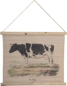 Nástěnná mapa s krávou Bos Taurus - 64*2*53 cm