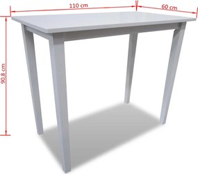 vidaXL dřevěný barový stůl [241701] Barva: Bílá
