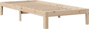 Rám postele s čelem 90 x 200 cm masivní borové dřevo 3306041