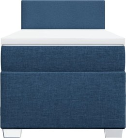 Box spring postel s matrací modrá 90x190 cm textil 3285742