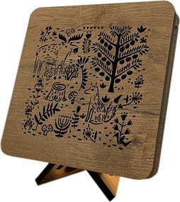 Li-Go "Les s liškou" lampa 19x19 cm provedení povrchu: dub světlý