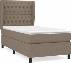 Box spring postel s matrací taupe 90x200 cm textil 3128177