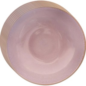 Orion Sada keramických hlubokých talířů Glaze růžová 20,5 cm, 6 ks