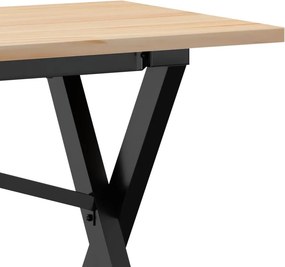 Konferenční stolek s X rámem 160x40x45 cm borové dřevo a ocel 3282690