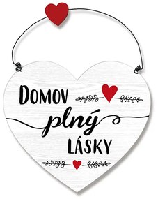 HD Domov Dřevěná cedule srdce Domov plný lásky Sladký domov