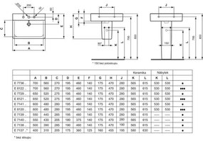 Ideal Standard Connect Umývátko Cube, 40x36x16 cm, Ideal Plus bílá E7137MA