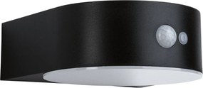 P 94570 Solární LED venkovní nástěnné svítidlo solární Eileen pohybové čidlo IP44 3000K černá - PAULMANN