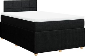 Box spring postel s matrací černá 120x200 cm textil 3287425