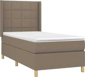 Box spring postel s matrací a LED taupe 90x190 cm textil 3138841