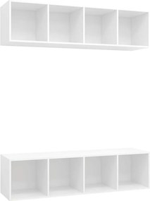 Nástěnné TV skříňky 2 ks bílé kompozitní dřevo 3079781