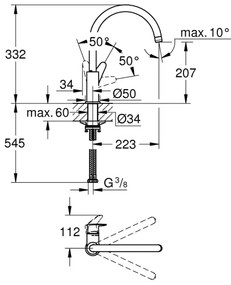 GROHE 31554001 - Dřezová baterie START CURVE lesklý chrom