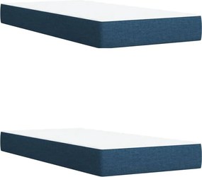 Box spring postel s matrací modrá 200x200 cm textil 3286001