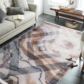 Moderní koberec s abstraktním motivem a třásněmi Šířka: 160 cm | Délka: 220 cm