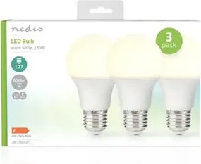 Nedis LED žárovka E27 / A60 / 8.0 W / 806 lm / 2700 K / Teplá bílá / R