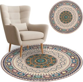TZ Kruhový vzorovaný koberec Oriental Rozměr: 100 cm