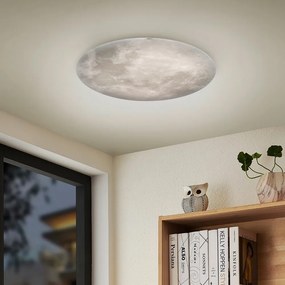 Světle šedé LED dětské stropní svítidlo se stínidlem z akrylového skla ø 40 cm Lunar – Trio