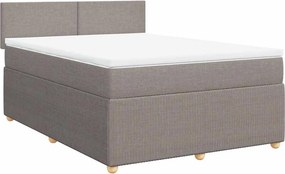 Box spring postel s matrací taupe 140x200 cm textil 3287476