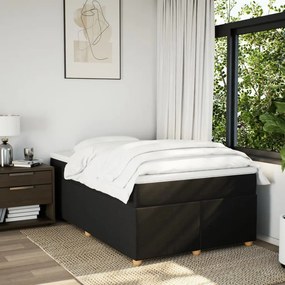 Box spring postel s matrací černá 120x200 cm textil 3285368