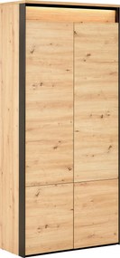 XXXLutz SKŘÍŇ NA ŠANONY, černá, dub artisan, 91/199/42 cm Hom`in - Regály na šanony - 000589003604