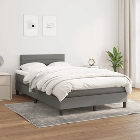 vidaXL Box spring postel s matrací 120x200 cm textil [3140125] Barva: Tmavě šedá