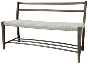 Přírodní dřevěná lavice s výpletem Limoges Bench - 120*47*77cm