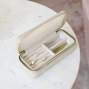 Cestovní šperkovnice Stackers Oatmeal Medium Zipped Jewellery Box | krémová 75626