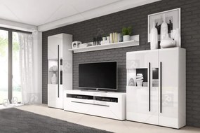 Komoda tv Tulsa 40 Bílý/Bílý lesk (MDF) 2497FJ