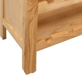 Skříňka na víno 72 x 32 x 90 cm masivní dubové dřevo 247043