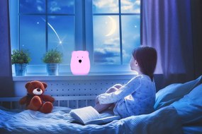 Silikonová noční lampička Medvídek pro děti LED USB + dálkové ovládání