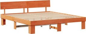 Rám postele Voskově hnědá 200 x 200 cm Masivní borové dřevo 3382291