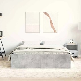 Rám postele betonově šedý 150 x 200 cm King Size 3203869