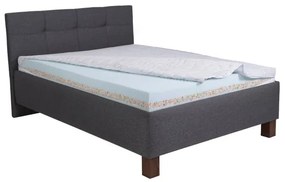 Čalouněná postel Mary 140x200, šedá, včetně matrace